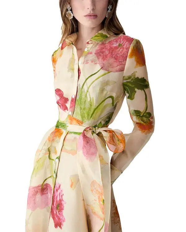 Carolina Herrera Trench Dress - Almond Multi