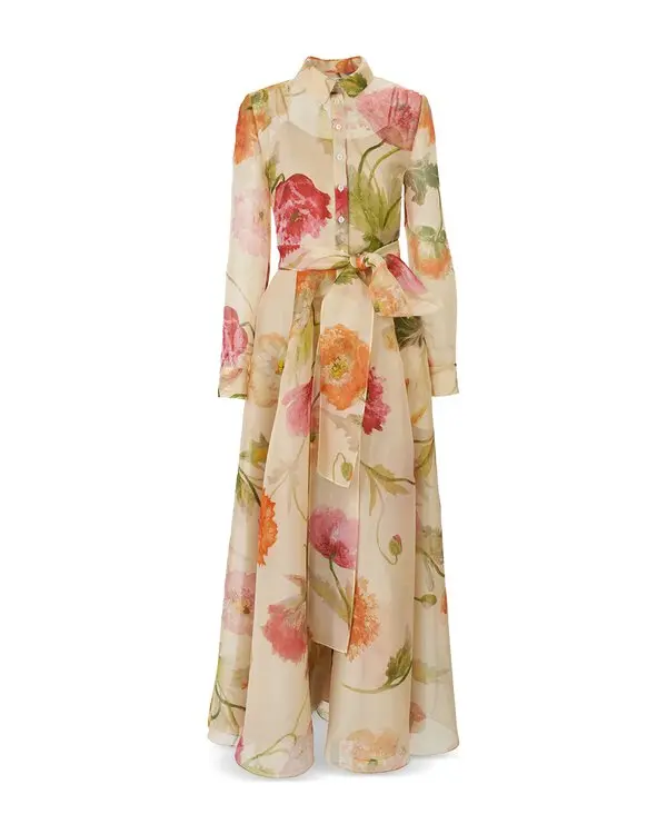 Carolina Herrera Trench Dress - Almond Multi