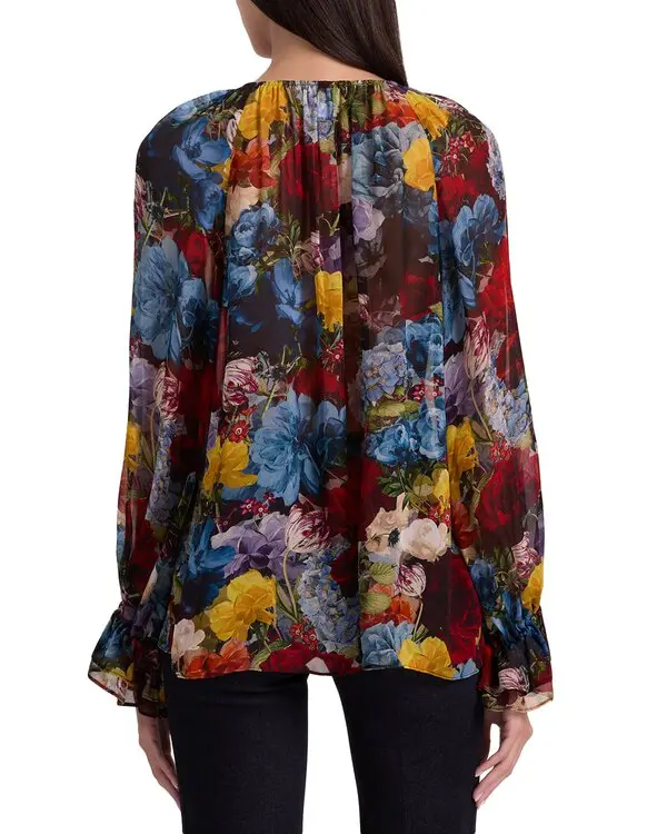 Alice + Olivia Josephine Split Neck Top