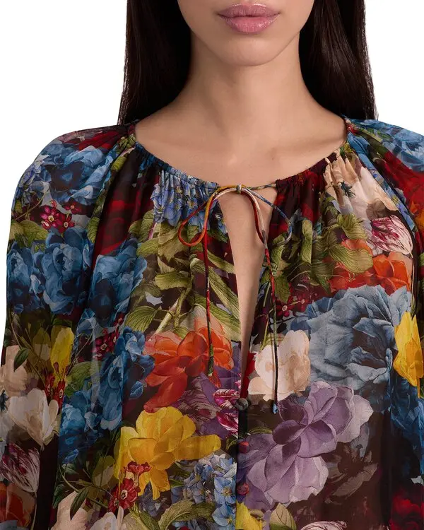 Alice + Olivia Josephine Split Neck Top