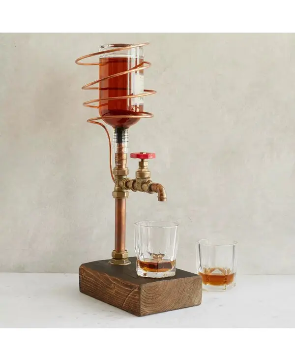 UNCOMMON GOODS Industrial Brass & Copper Drink Dispenser