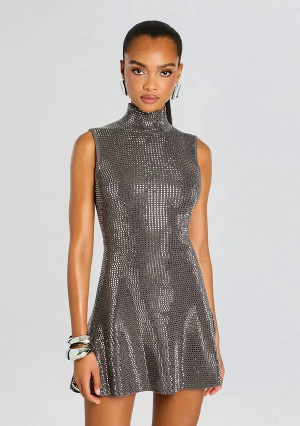 Retrofete Embellished Mini Dress