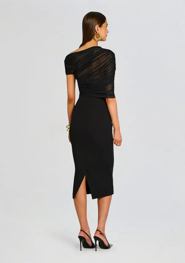 SEROYA Selma Midi Crepe Dress