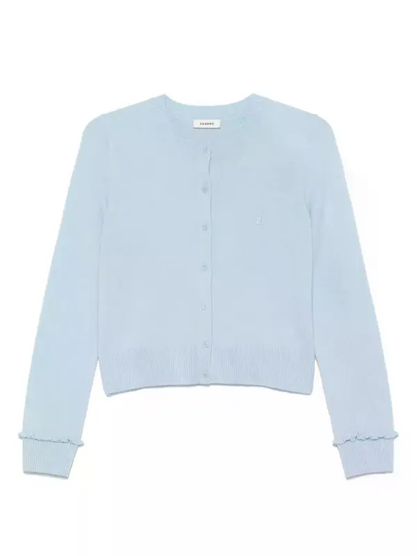 Sandro Ruffle-trim Cardigan