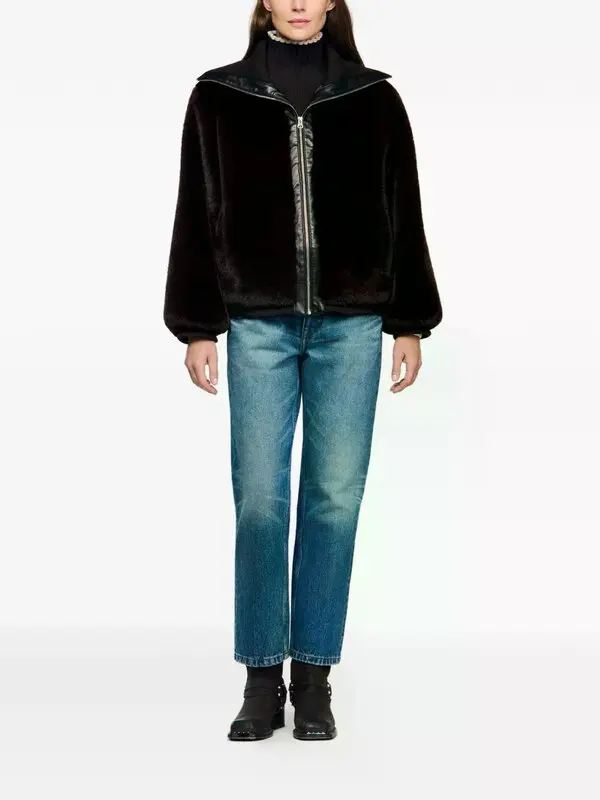 Sandro Faux Fur Jacket