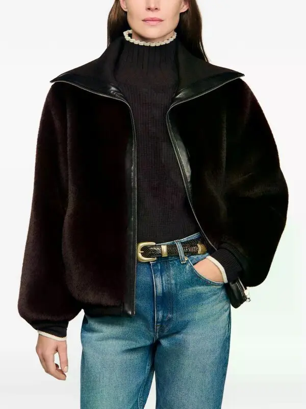 Sandro Faux Fur Jacket