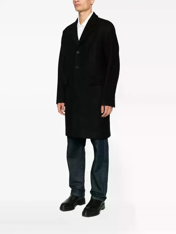 Sandro Wool And Cashmere Blend Coat - Black