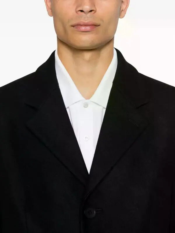 Sandro Wool And Cashmere Blend Coat - Black