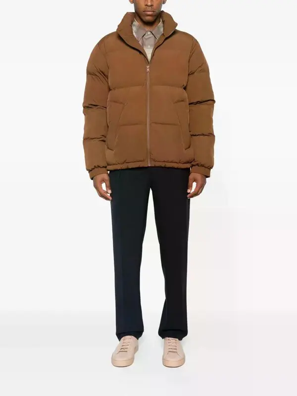 Sandro Quilted Puffer Jacket - Brown