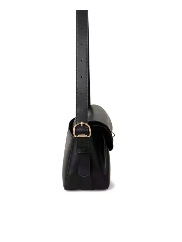 Sandro Le Mambo Leather Shoulder Bag - Black