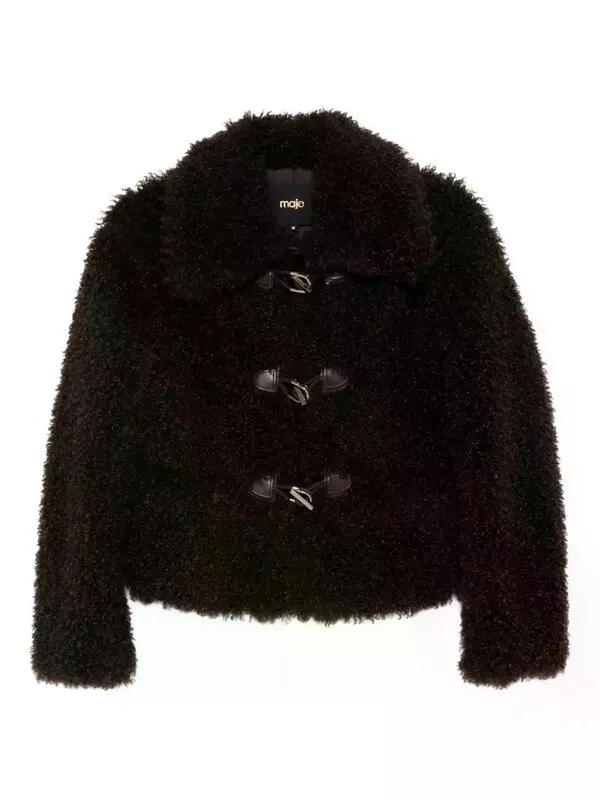 Maje Faux-fur Jacket - Dark Brown