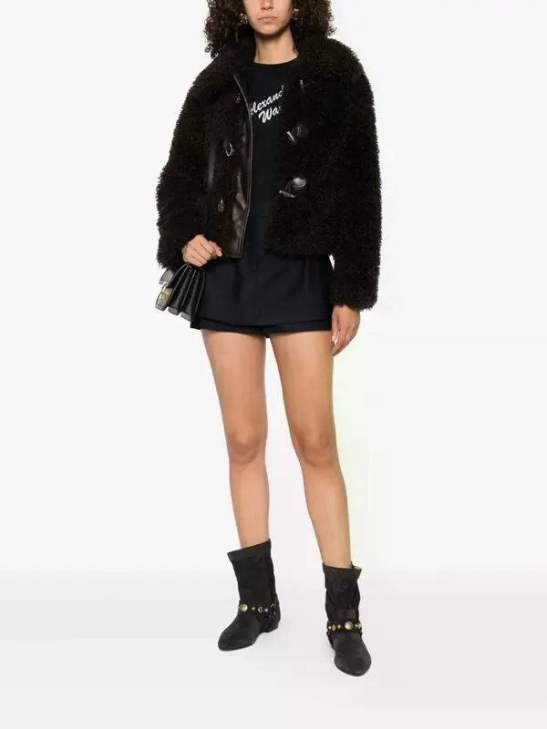 Maje Faux-fur Jacket - Dark Brown