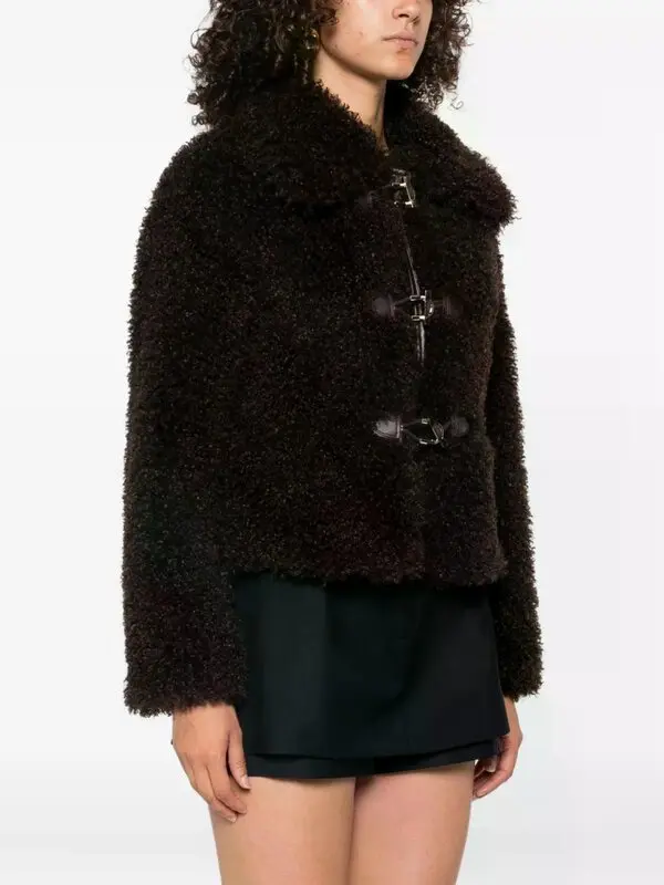Maje Faux-fur Jacket - Dark Brown