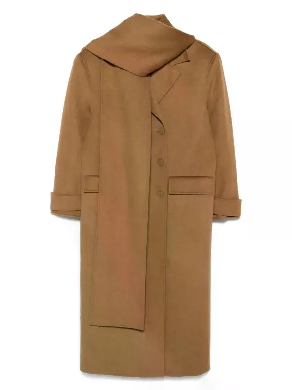 Sandro Brushed-wool Double-breasted Coat