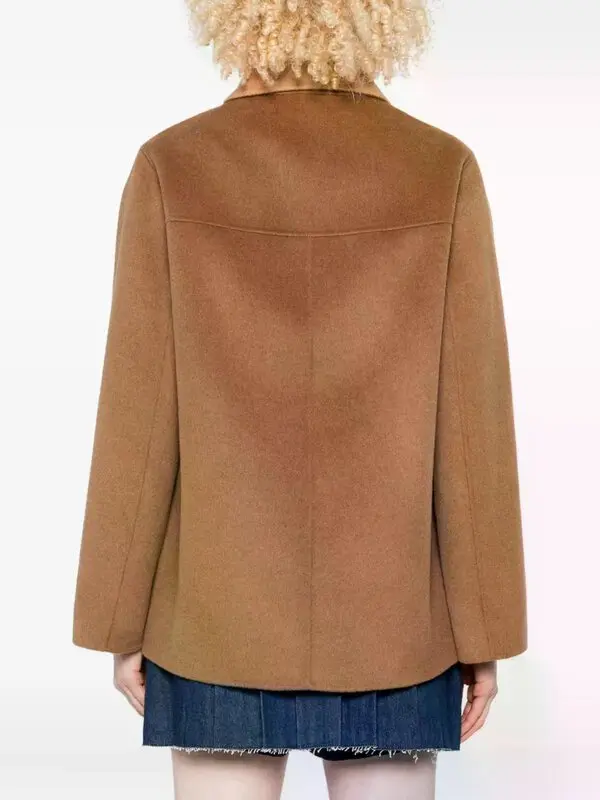 Maje Contrasting-collar Wool Coat