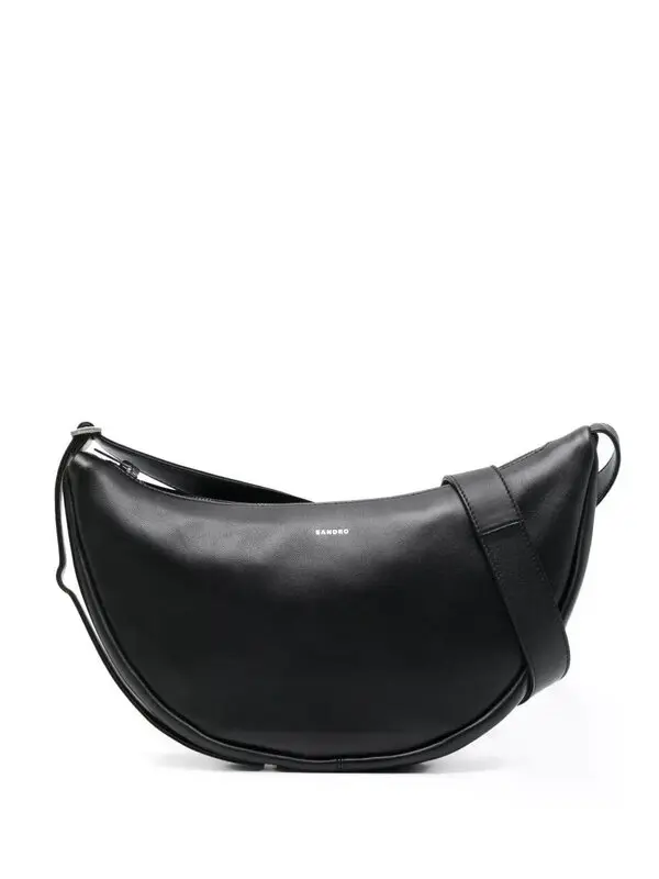 Sandro Leather Crossbody Bag - Black