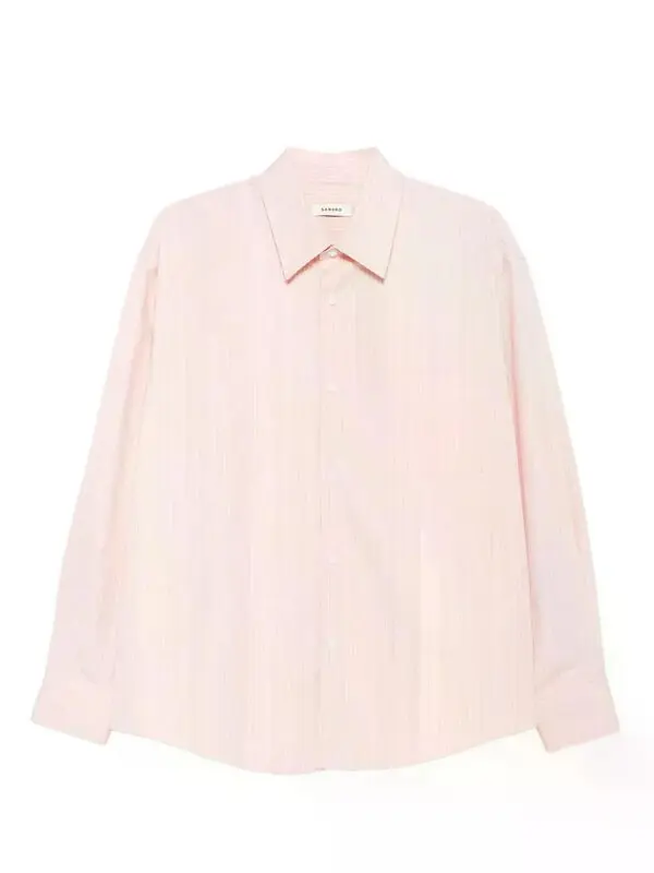 Sandro Striped Cotton Shirt - Pink