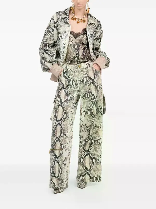 Roberto Cavalli Printed Cargo Pants