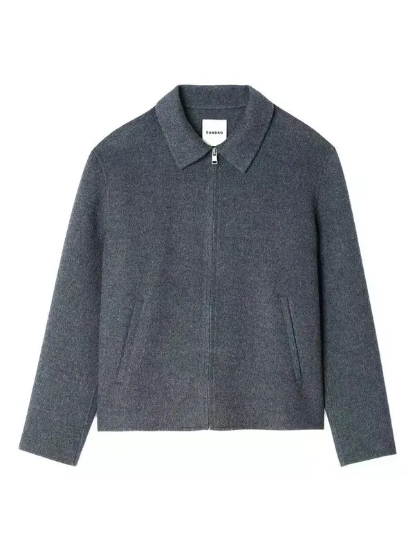 Sandro Zip-front Shirt Jacket - Grey