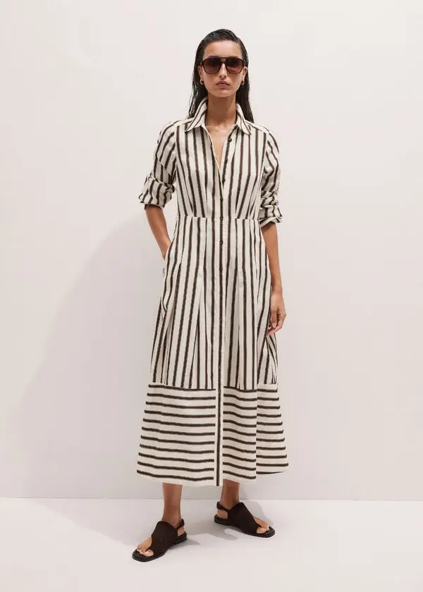 princess polly baby blue dress STRIPED KNIT DRESS – Touche Prive International main image 0