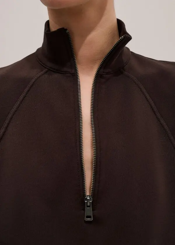 ME+EM Funnel Neck Cropped Sweatshirt