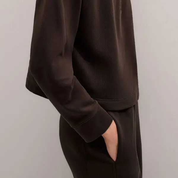 ME+EM Funnel Neck Cropped Sweatshirt