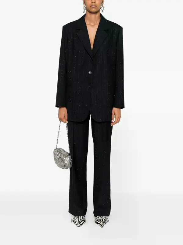 Sandro Pinstripe Metallic Blazer