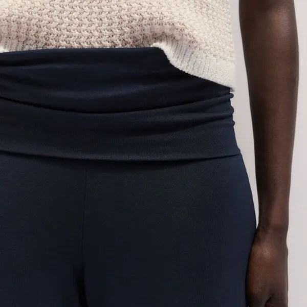 ME+EM Super Wide Leg Palazzo Pant - Navy