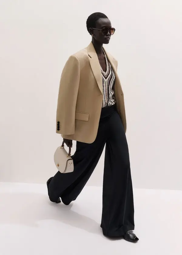 ME+EM Wide Leg Palazzo Pants - Black