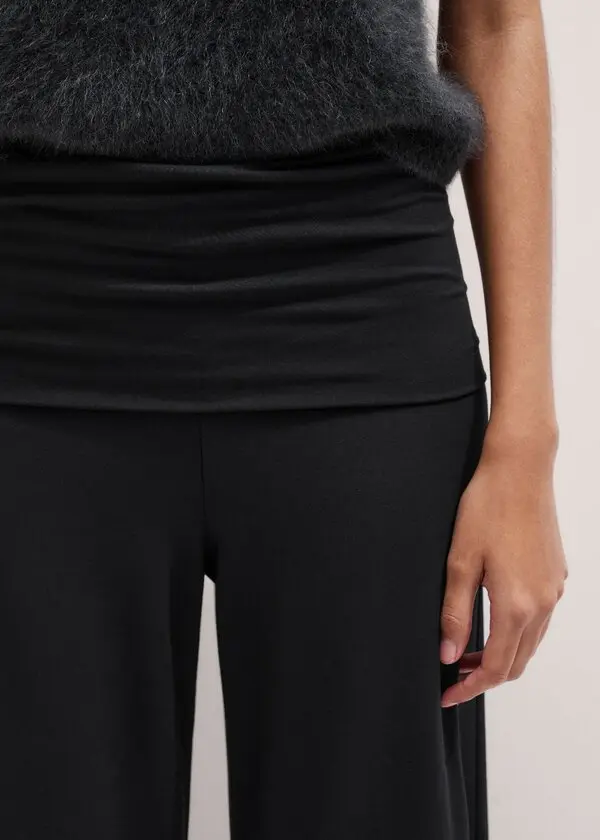ME+EM Wide Leg Palazzo Pants - Black