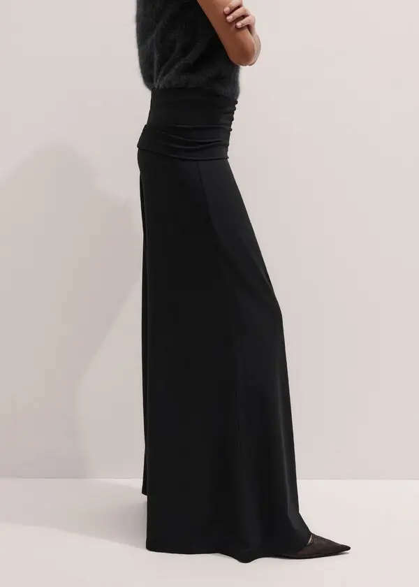 ME+EM Wide Leg Palazzo Pants - Black