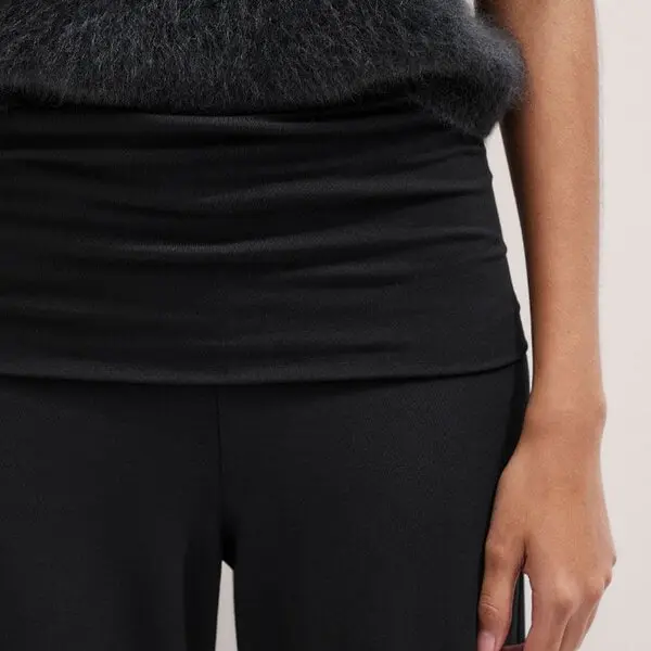 ME+EM Wide Leg Palazzo Pants - Black