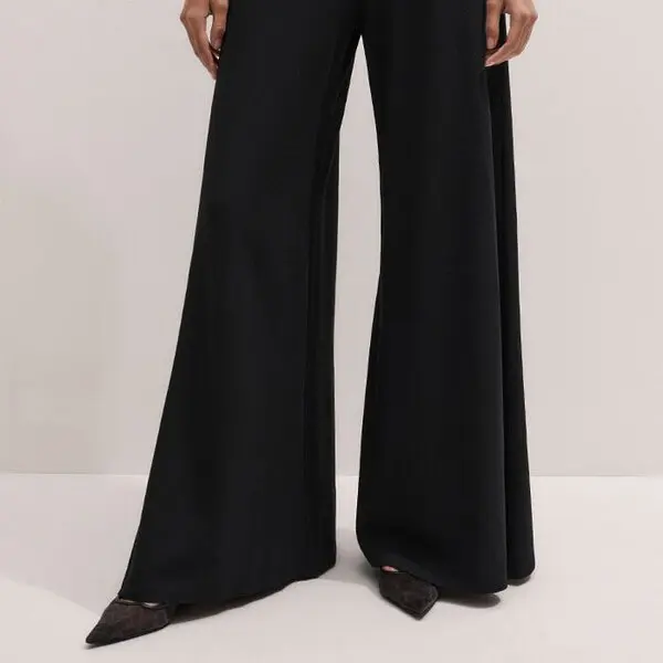 ME+EM Wide Leg Palazzo Pants - Black