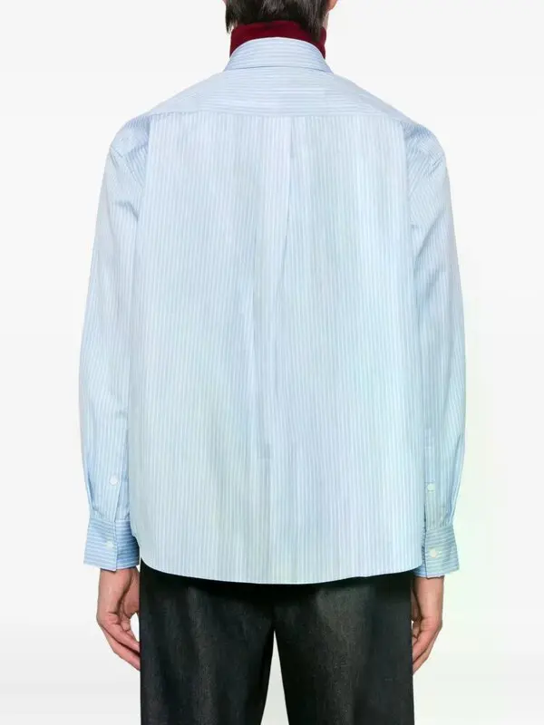 Sandro Striped Cotton Shirt - Blue