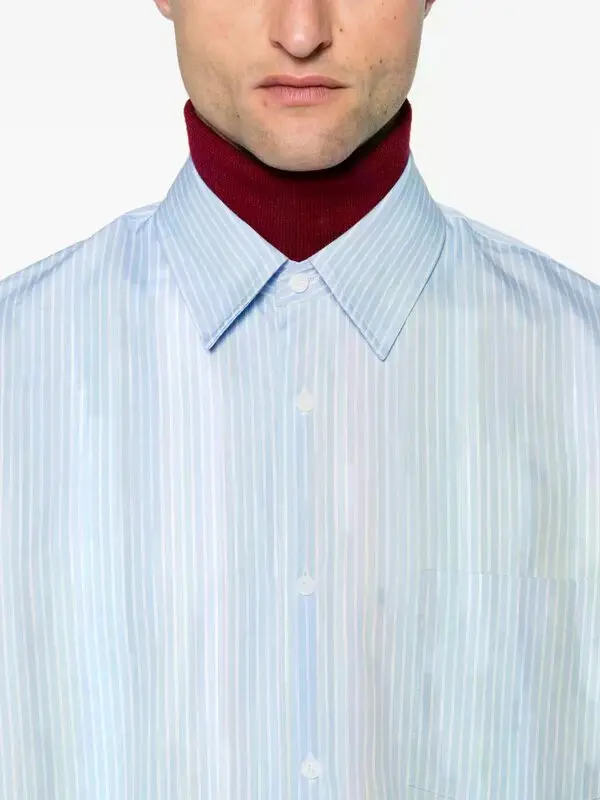 Sandro Striped Cotton Shirt - Blue