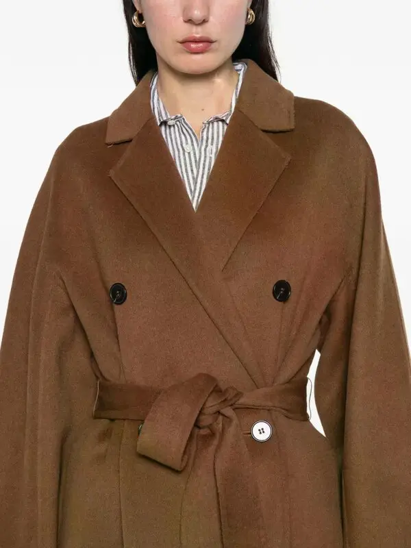 Marc O'polo Belted Double-breasted Coat - Brown