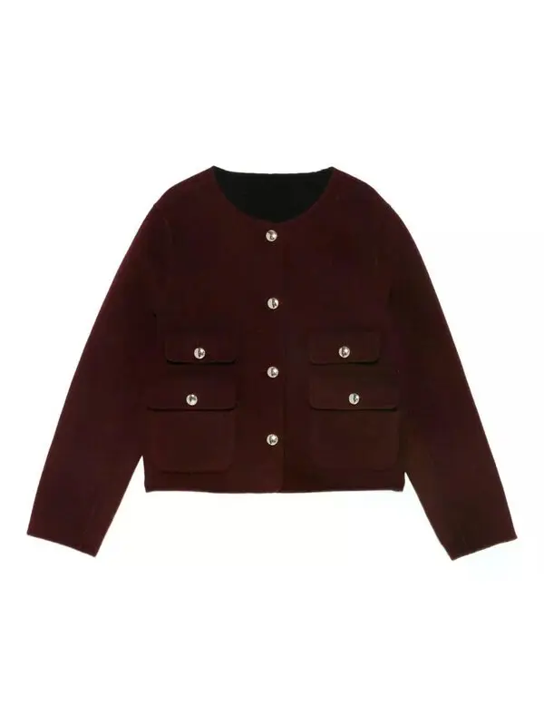 Maje Button-fastening Flap-pockets Cropped Jacket