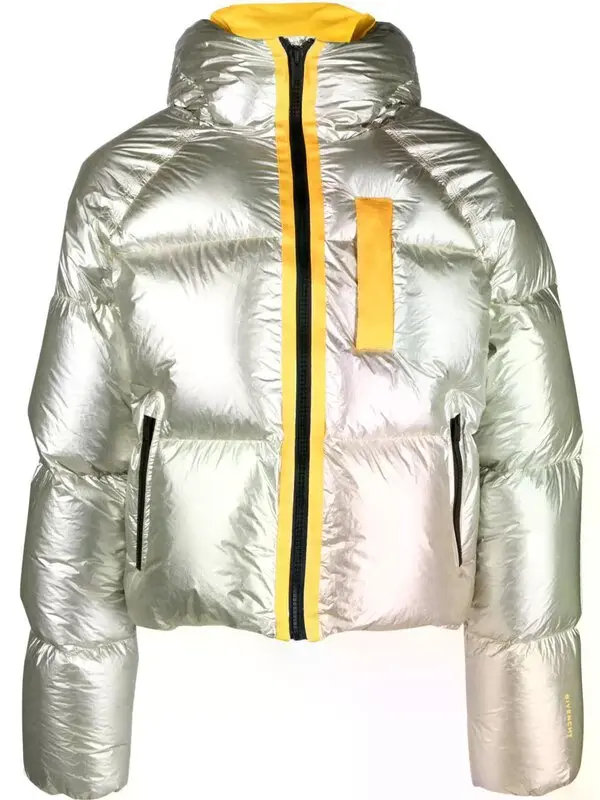Givenchy Laminated Hooded Puffer Jacket - Silver