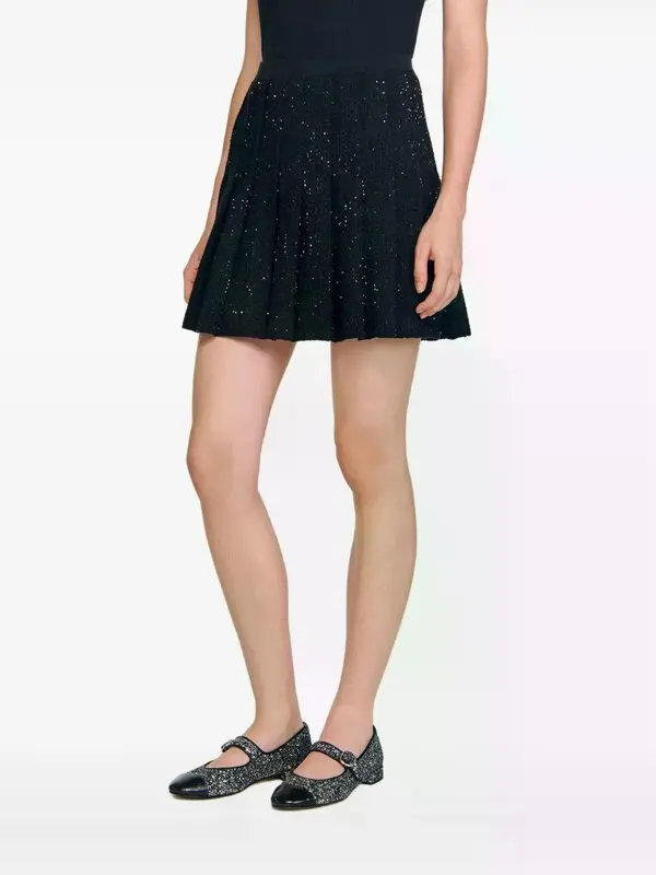 Sandro Pleated Mini Skirt