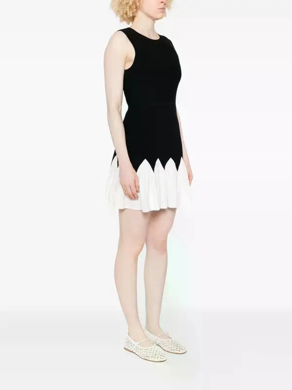 Sandro Two-tone Knit Mini Dress - Black