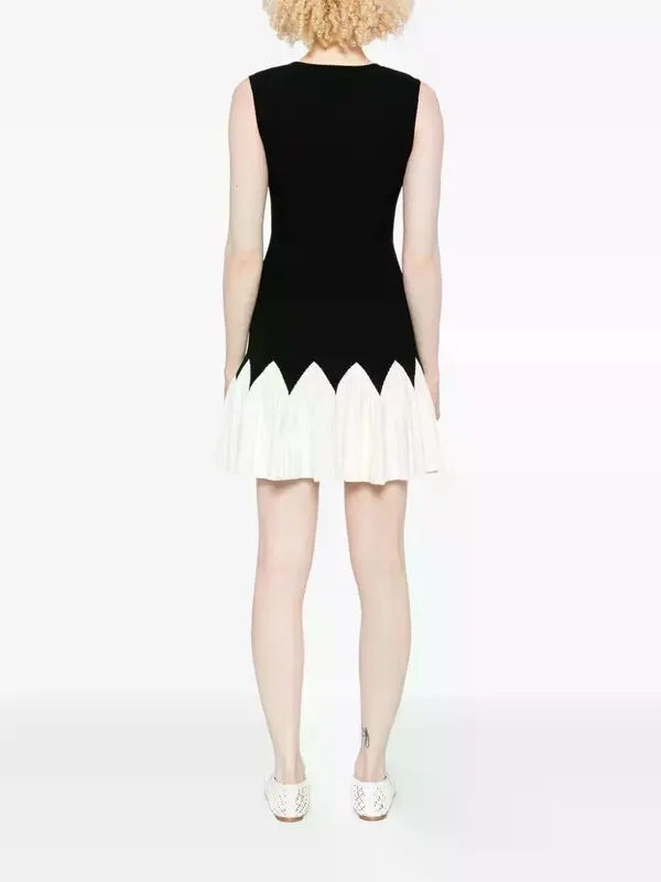 Sandro Two-tone Knit Mini Dress - Black