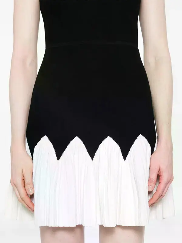 Sandro Two-tone Knit Mini Dress - Black