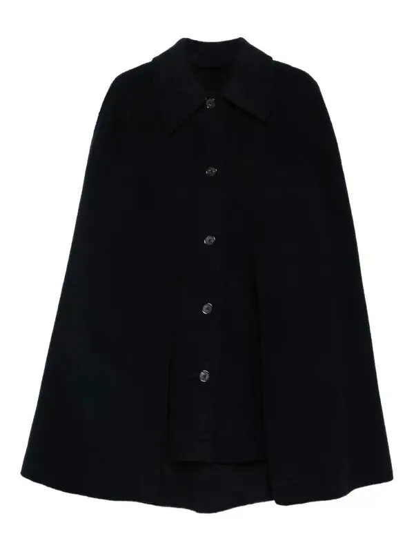 TOTEME Buttoned Cape Coat - Black