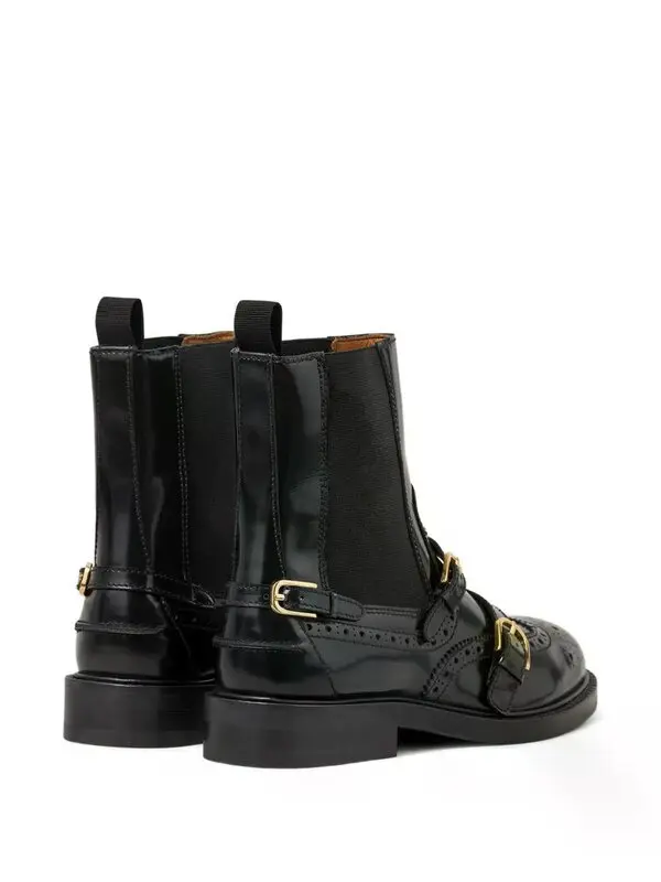 Sandro Chelsea Boots With Buckle Embellishments - Black
