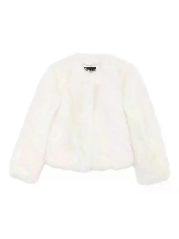 Maje Faux-fur Cropped Jacket - White