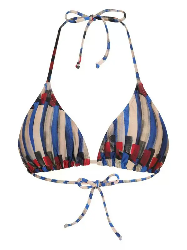 LYGIA & NANNY Hanna Printed Bikini Top - Blue