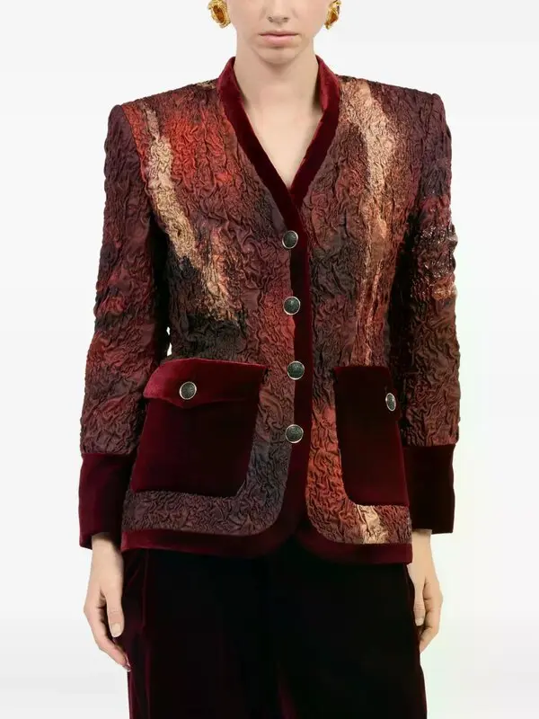 Roberto Cavalli Fitted Silk Jacket
