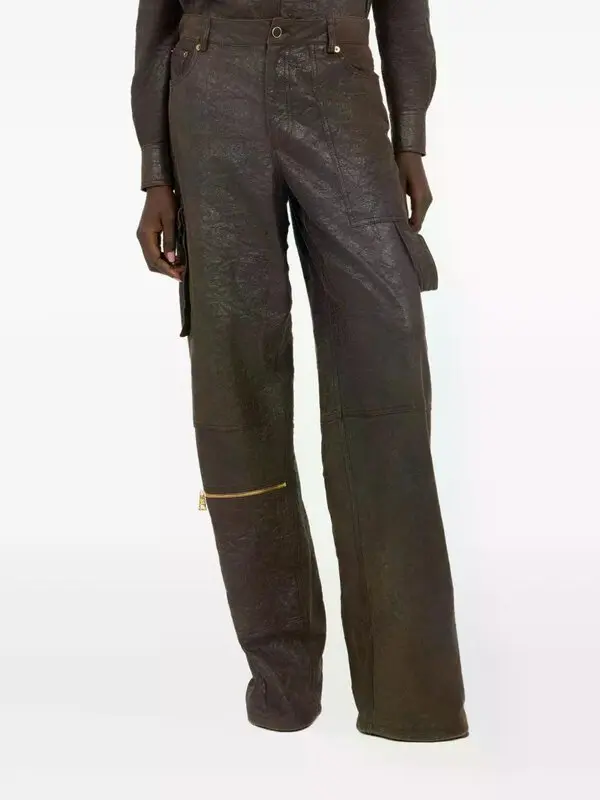 Roberto Cavalli Leather Cargo Pants