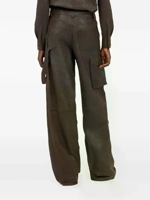 Roberto Cavalli Leather Cargo Pants