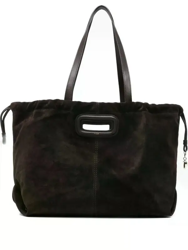 Maje Suede Top-handle Tote Bag - Brown